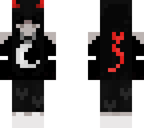 Emo girl moon hoodie edit | Minecraft Skin
