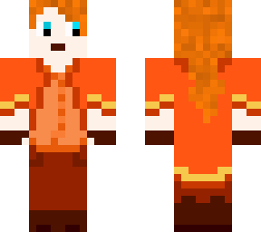 Fire Fantasy w/ cloak | Minecraft Skin