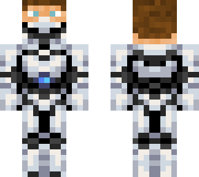 Futuristic Mech Suit with Wide Body (4px) Man Inside. | Minecraft Skin