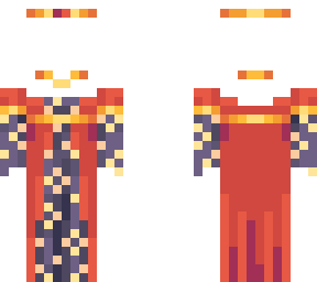 Red / Black Gown and Crown - Base | Minecraft Skin