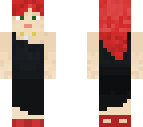 Alex red fancy dress with spark | Minecraft Skin