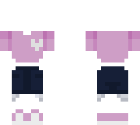 cute pink outfit base | Minecraft Skin