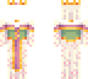 Pink / Green Royal Gown - Base | Minecraft Skin