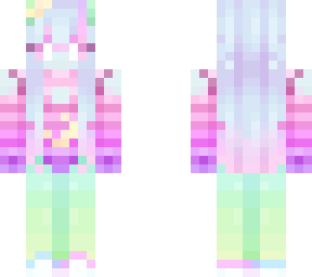Possed Elf Pastel Rainbow Girl | Minecraft Skin