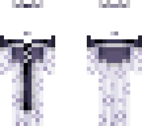White / Black Royal Gown (V2) - Base | Minecraft Skin