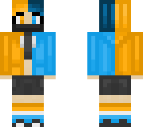 Cool Blue Orange Aro Ace Jacket Skin | Minecraft Skin
