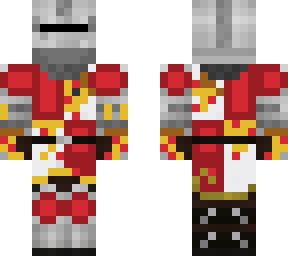 Pizza knight but the sholders have peps | Minecraft Skin