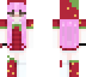pink hair strawberry girl | Minecraft Skin