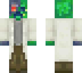 cyborg creeper scientist | Minecraft Skin