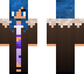 Goddess Aphmau with purple ombre outfit, taiga Villager robe and blue ...