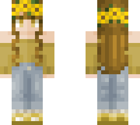 Sunflower Patch - Cute girl | Minecraft Skin