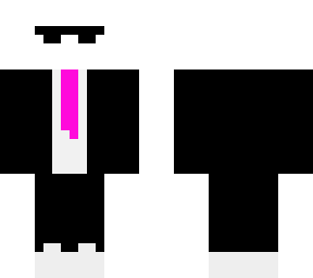 White tux with pink | Minecraft Skin