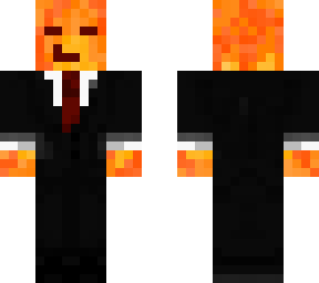 Fire Guy in a Suit | Minecraft Skin