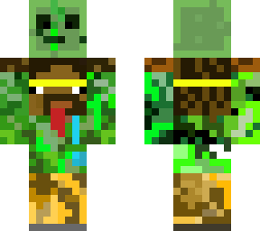 DUMP POUR STEVE HOLDING SLIME | Minecraft Skin