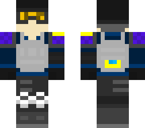 Mr. Monocle Guy - Navy Blue Operative | Minecraft Skin