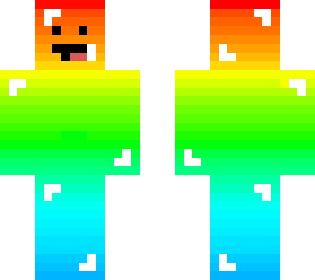Shiny rainbow derp | Minecraft Skin