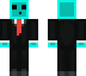 McFluffyyy (Suit & Tie) Blue Slime Skin | Minecraft Skin