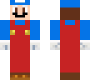 Blue mario | Minecraft Skin