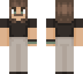 Boy Skin Long Hair Mustache | Minecraft Skin