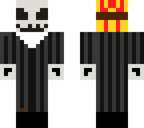 a fox's jack skellington costume | Minecraft Skin