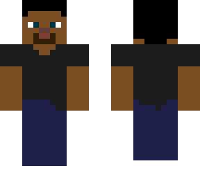 Black smooth textures steve | Minecraft Skin