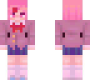 natsuki - doki doki literature club (64x) | Minecraft Skin