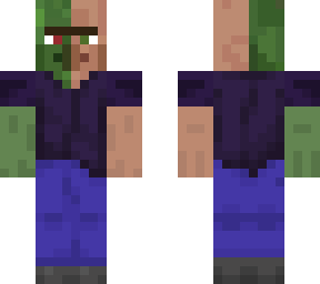 Minecraft Experience Cape Half Zombie Villager | Minecraft Skin