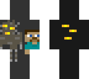 Steve the creaking is behind you (pixel art) | Minecraft Skin