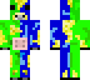 Green & Blue Mooshroom Cow | Minecraft Skin