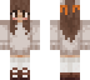 bubbles orange bows | Minecraft Skin