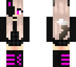 Magenta corrupt wolf girl | Minecraft Skin