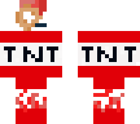 Fire Tnt Donut man | Minecraft Skin