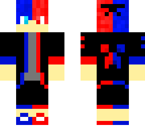 red and blue ninja boy | Minecraft Skin