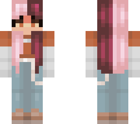 Split Dye Girl | Minecraft Skin