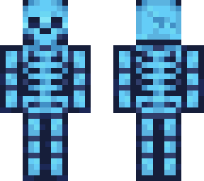neon blue skeleton | Minecraft Skin