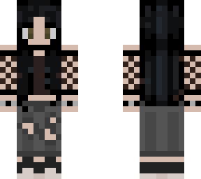 Alt Girl Fishnet Sleeves | Minecraft Skin