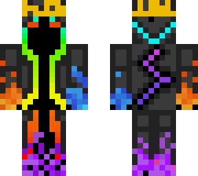 Handsome Rainbow Fire Prince | Minecraft Skin