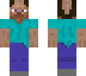 Steve with a reverse mohawk | Minecraft Skin