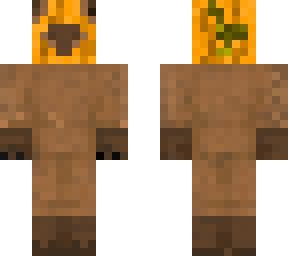 Halloween capy with Pumpkin head | Minecraft Skin