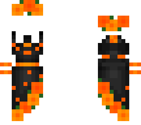 orange halloween dress | Minecraft Skin