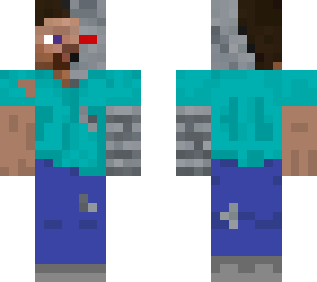 cyborg steve | Minecraft Skin