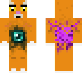 Bald Orange Cat With Ender Abilities | Minecraft Skin