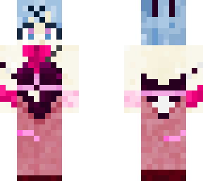 Hatsune Miku, Rabbit hole costume | Minecraft Skin