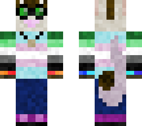 Aromantic Trans opossum - Updated | Minecraft Skin