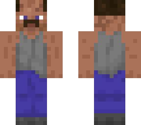 Balding Steve Mustache | Minecraft Skin