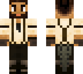human bartender with man-bun | Minecraft Skin