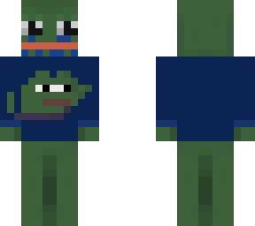 Crying pepe while siging meme | Minecraft Skin