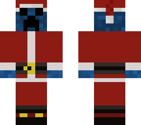 Blue Creeper Santa Clause | Minecraft Skin