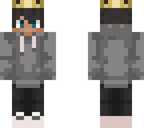 Intel Edits Grey Hoodie With Crown | Minecraft Skin