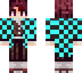 Tanjiro blue correcto | Minecraft Skin